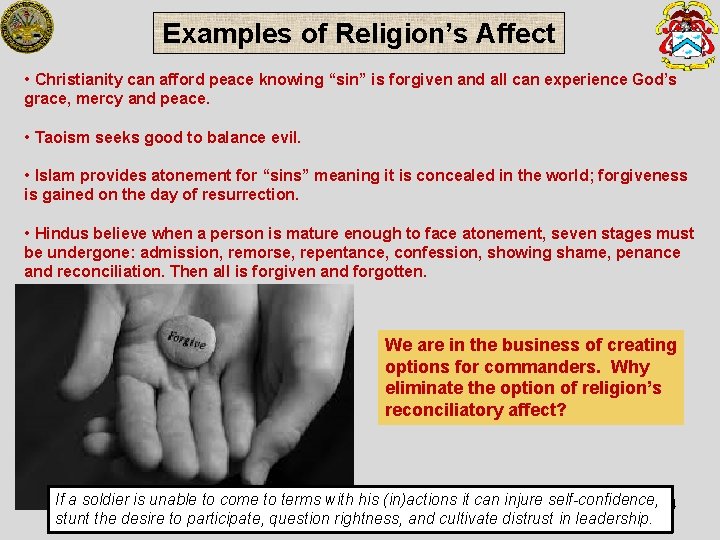 Religion Moral Injury Big Idea The lack of