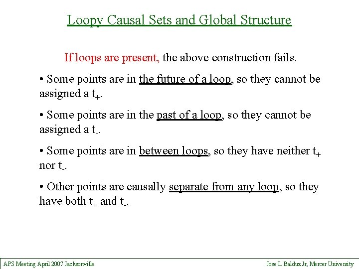 Varieties of Causal Sets Jose L Balduz Jr