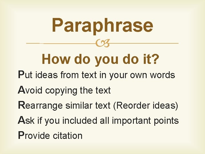 MiniLesson Summary Paraphrase Quotation Plagiarism Warmup Summarizing ...