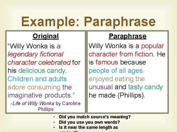 MiniLesson Summary Paraphrase Quotation Plagiarism Warmup Summarizing ...