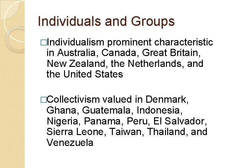 Intercultural Communication Chapter 3 Observe the nature of