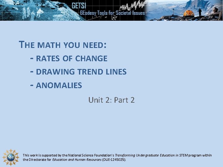 THE MATH YOU NEED RATES OF CHANGE DRAWING