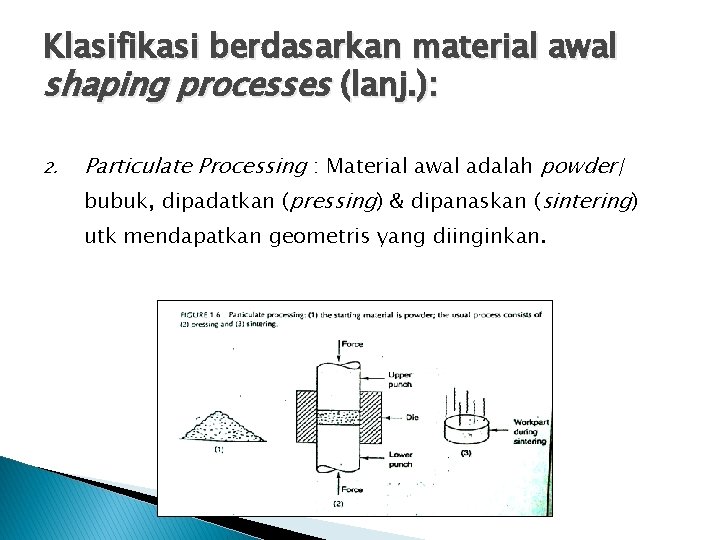 Pengantar Pengetahuan Bahan Proses DSP 303 Process Material