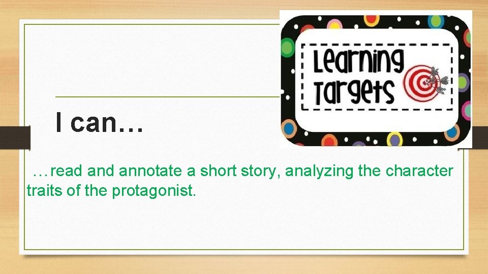 I can read annotate a short story analyzing