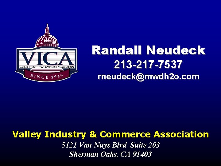 Southern California Emerging Waste Technologies Forum Randall Neudeck