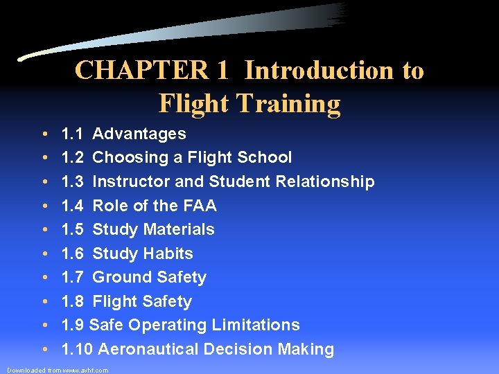 AIRPLANE FLYING HANDBOOKS TWO SEPARATE HANDBOOKS Overview Present