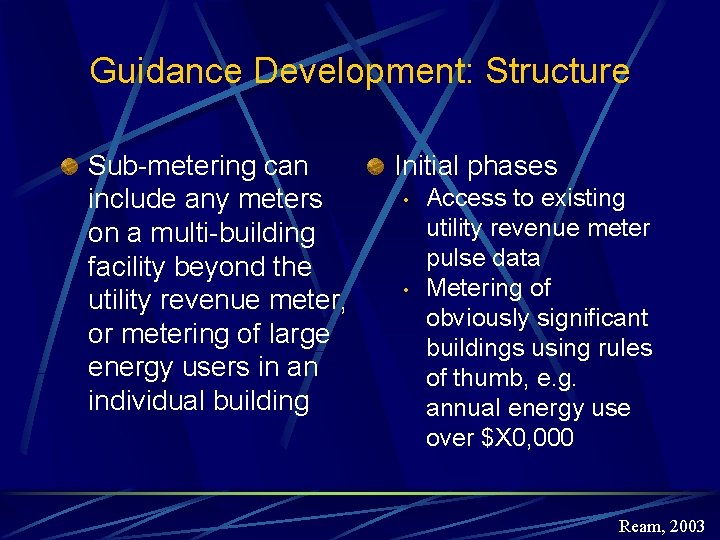 Highlights from the FEMP Advanced Metering Workshop September