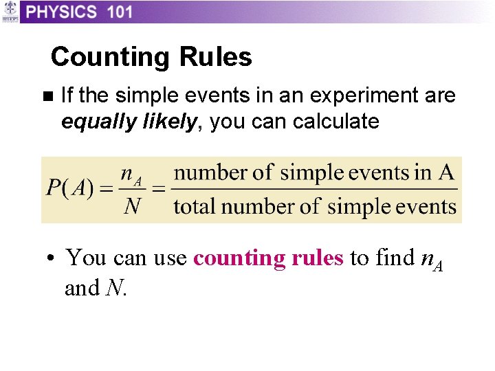Chapter 4 Probability and Probability Distributions Basic Concepts
