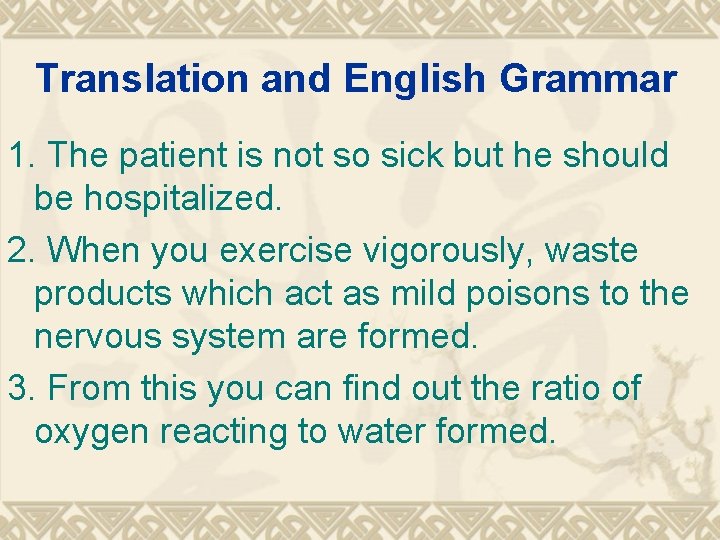 Medical English Translation and writing Chapter 2 Translation
