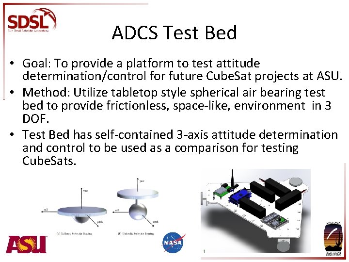The Sun Devil Satellite Laboratory Ricky Astrain Mentor