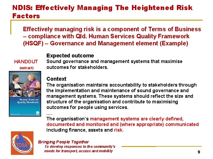 NDIS Effectively Managing The Heightened Risk Factors Effectively