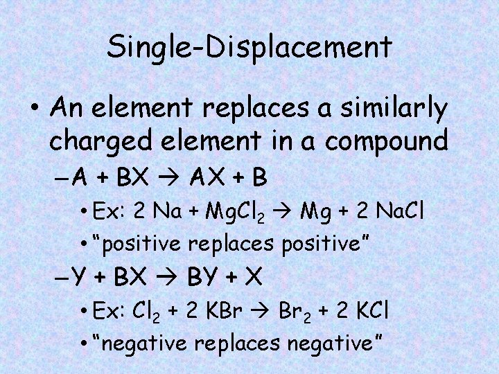 Unit 3 Balancing Chemical Equations Section 3 Types