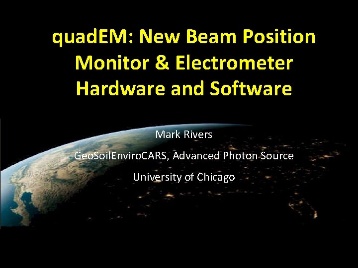 quad EM New Beam Position Monitor Electrometer Hardware