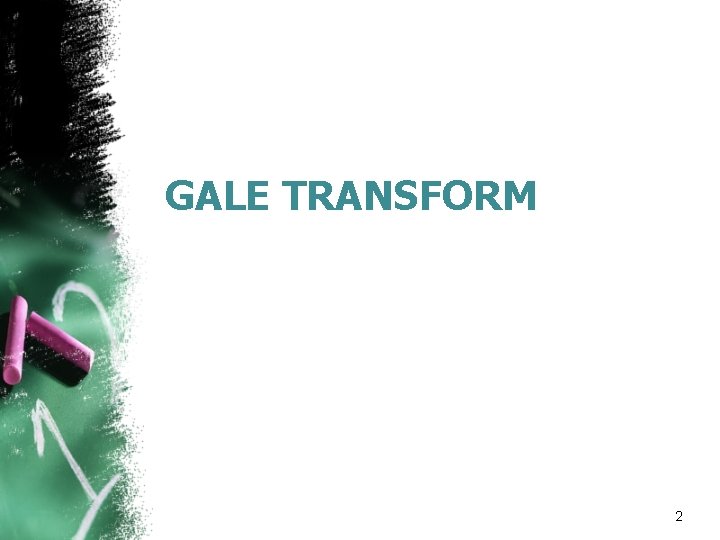 CONVEX POLYTOPES Gleb Kodinets 1 GALE TRANSFORM 2