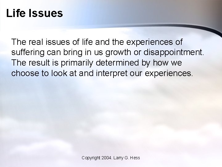 Understanding Your Personal Journey Written by Larry G