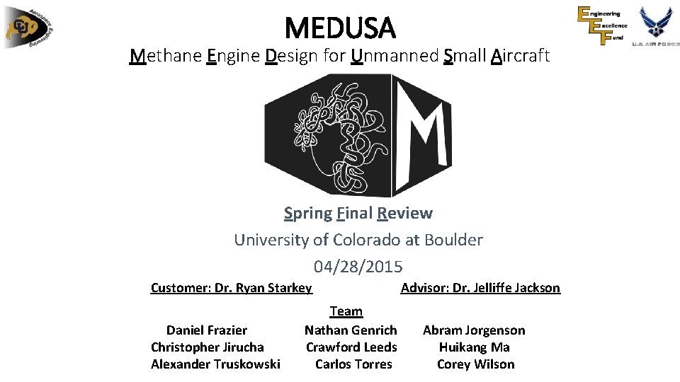 MEDUSA Methane Engine Design for Unmanned Small Aircraft