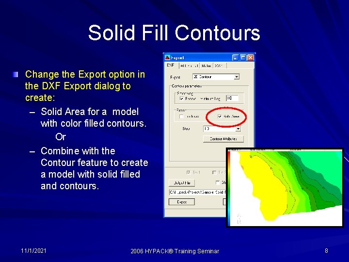 TIN MODEL EXPORT DXF Contours All Format Data