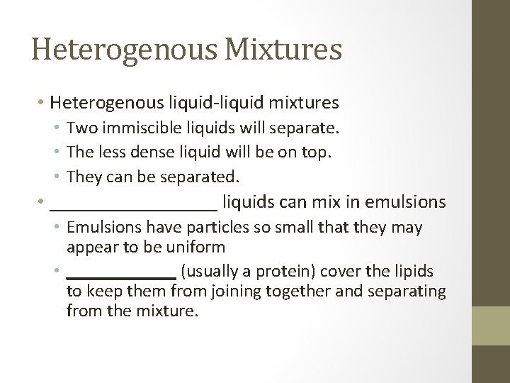 Solutions Other Mixtures Section 6 1 Objectives Distinguish