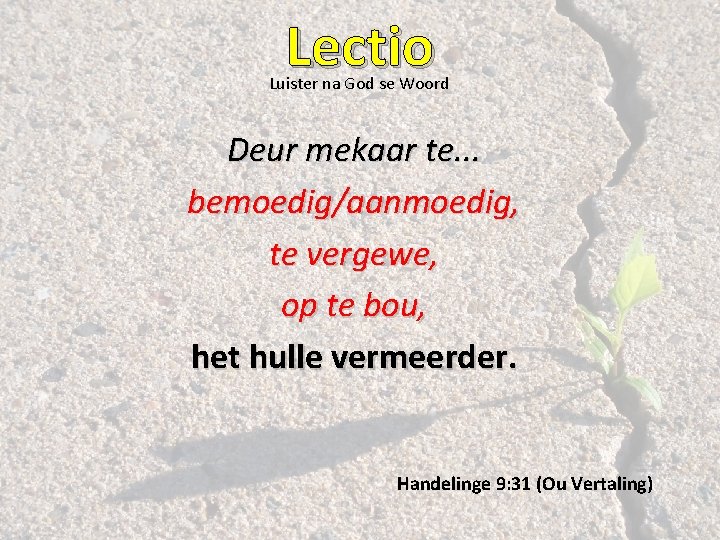 Raak stil saam met NG Bergsig 4 Februarie