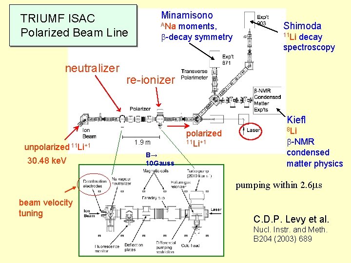 Polarized 11 Li beam at TRIUMF and its