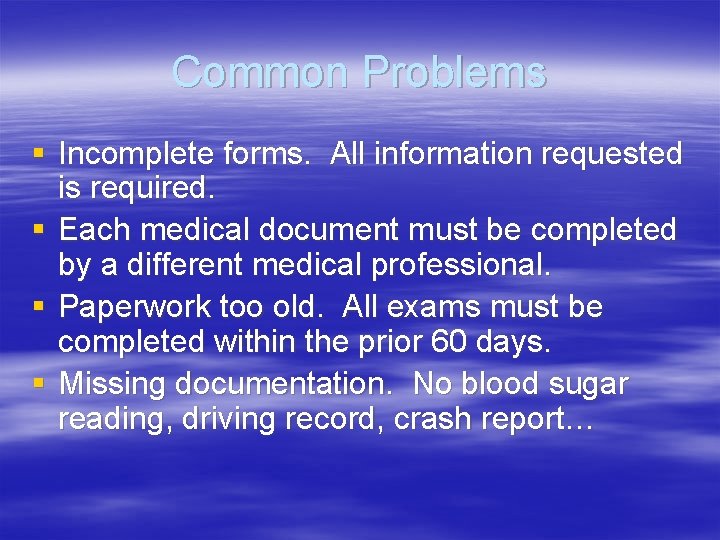 Insulin Dependent School Bus Drivers Medical Waiver Board