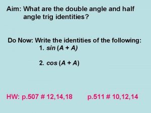 Circle theorems Double Angle Triangles inside Circles Angles