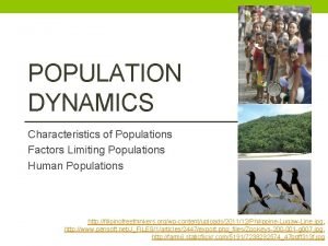Chapter 1 Part 3 Populations Limiting Factors Carrying