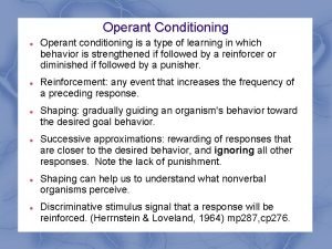 Classical Operant Conditioning Observational Learning Modules 19 21