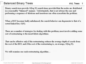 AVL Trees UNIT4Syllabus Symbol Table Representation of Symbol