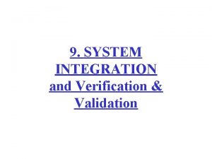 Verification and Validation Software Engineering 8 th edition