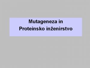MUTATII SI MALADII GENETICE UMANE Mutageneza si teratogeneza