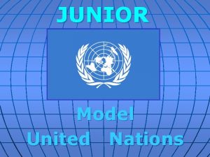 Model United Nations Model UN The Basics What