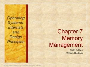 Operating Systems Internals and Design Principles Chapter 1