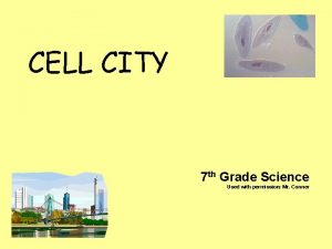 Cell City 7 th Grade Science INTRODUCTION Cities