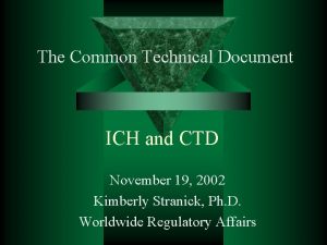 CTD ICHCTD Format for Marketing Authorization Dossier Amir