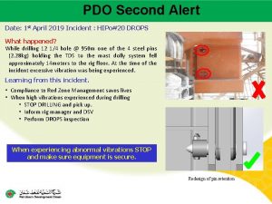 PDO Incident First Alert Main contractor name LTI
