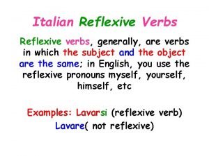 2 1 Reflexive and reciprocal verbs Reflexive verbs