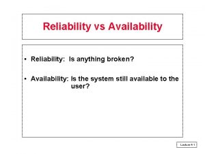 Reliability testing of VCSELs Transceivers and ASICs History