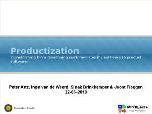 Software Product Management Organizational Structure and Productization ...