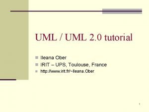INTRODUCTION TO UML Structural View Class Diagram Object