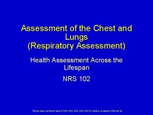 Assessment of the Chest and Lungs Anatomy w