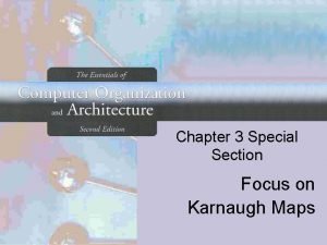 Chapter 3 Special Section Focus on Karnaugh Maps