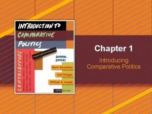 INTRODUCING COMPARATIVE POLITICS Chapter 1 Introducing Comparative Politics