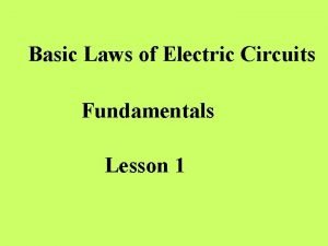 Fundamentals of Electric Circuits Chapter 2 Basic Laws