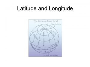 Geography Latitude and Longitude Solutions Latitude lines Run