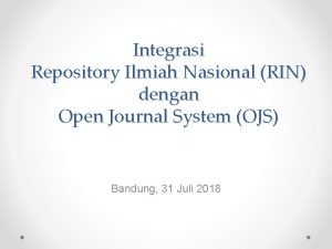 Apa itu RAMA REPOSITORY Merupakan repositori nasional laporan