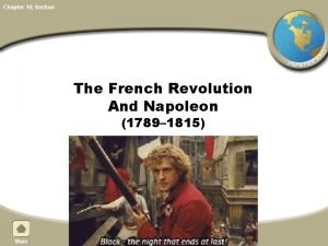 French Revolution and Napoleon Chapter 23 I Origins