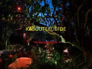 Kabouterliefde Vir Simone Ingrid Jonker Kliek op die