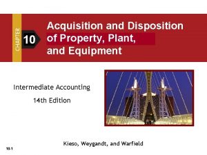 Acquisition and Disposition of Property Plant and Equipment