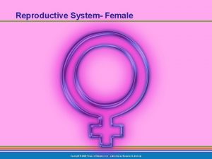 The Reproductive System Copyright 2009 Pearson Education Inc